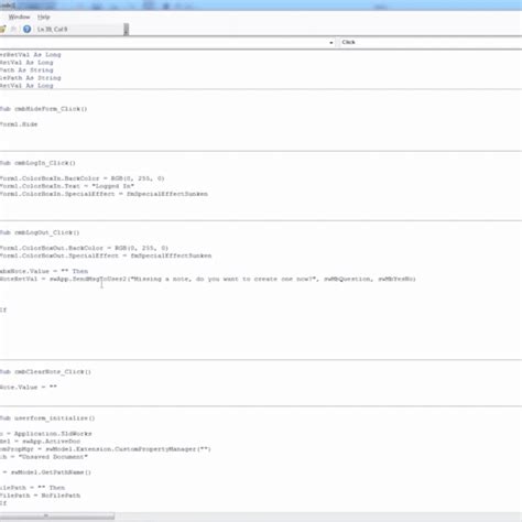 solidworks api project time tracker format forms