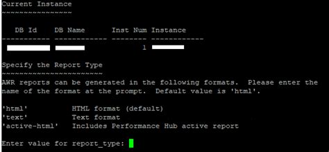 AWR Report Overview Report Generation Analysis