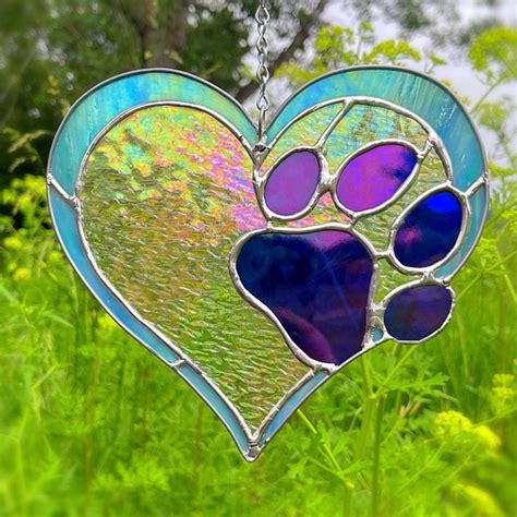 Pattern • Heart Paw Stained Glass Pattern • Pdf • Digital Download