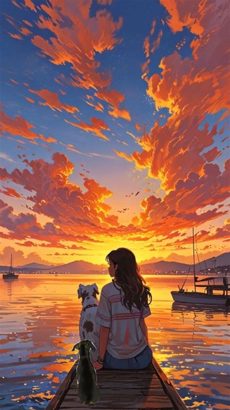 Sunset Anime Drawing Anime Sunset Aesthetic Anime With Sunset