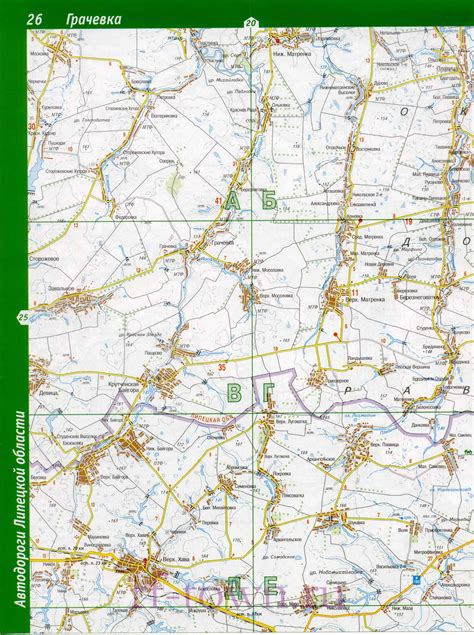 Карта Липецкой области топографическая Липецкая область подробная топографическая карта