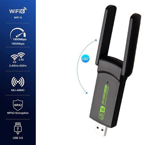 Usb Wifi 6 Wlan Adapter Empfänger Receiver 1800mbps Usb 3 0 Neu Und Originalverpackt In