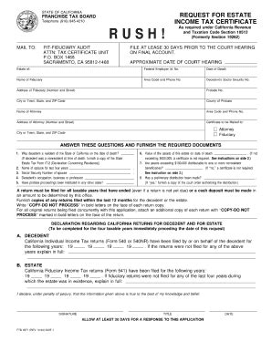 Fillable Online Ftb Ca California Franchise Tax Board Form 3571 Fax Email Print PdfFiller
