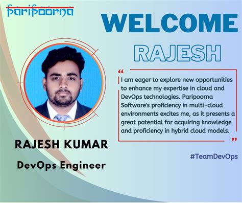 Paripoorna Software On Linkedin Devops Devops Devopsengineer Technology Learning Success