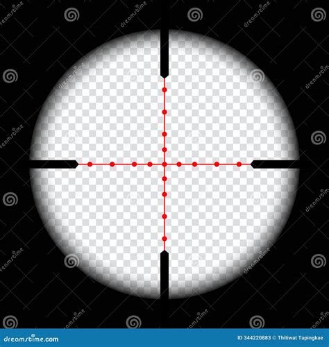 Realistic Sniper Scope Crosshairs View Sniper Sight With Measurement Marks Sniper Scope