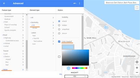 Change Google Maps Colours Damien Carbery Website Development Change Google Maps Colours Damien Carbery Website Development