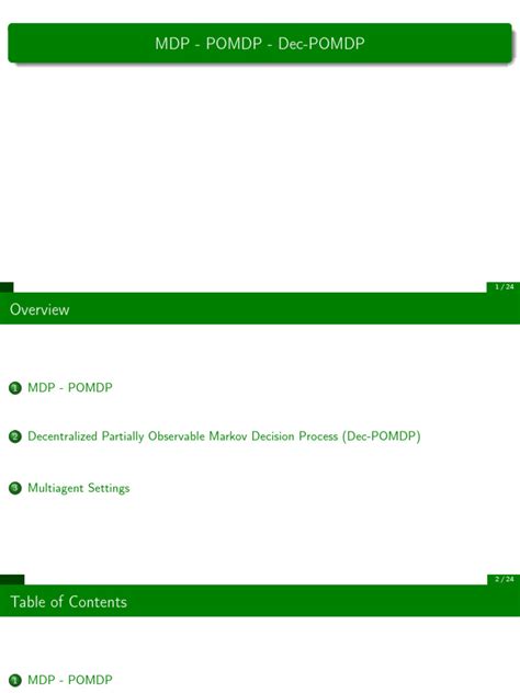 Mdp Pomdp Pdf Algorithms Decision Theory