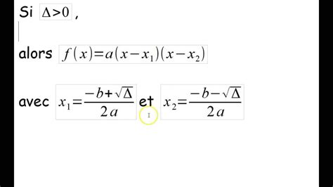 Factoriser Une Expression Du Second Degré Youtube
