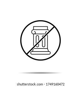 No Column Icon Simple Thin Line Stock Vector Royalty Free Shutterstock