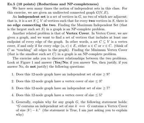 Solved Ex5 10 Points Reductions And Np Completeness We