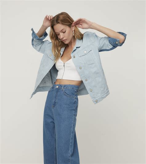 Buy Trendyol Color Block Denim Jacket In Blue 6thstreet Oman