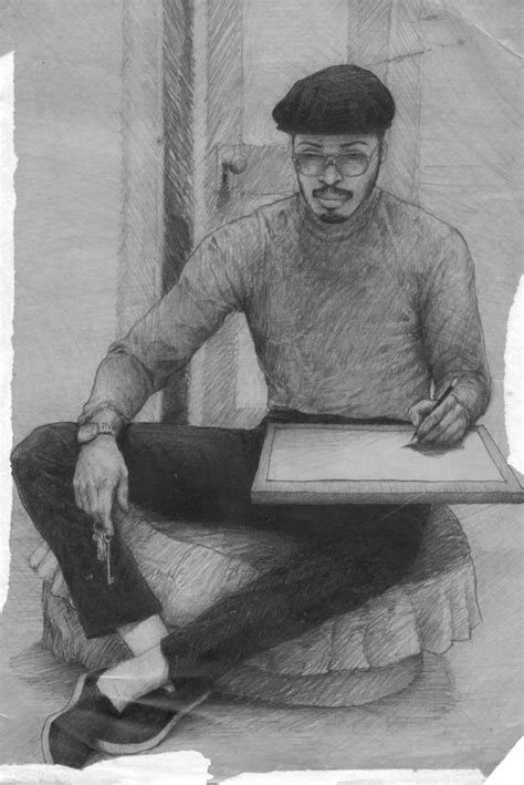 Incompletely Rendered This Is A Self Portrait A Pencil Drawing From