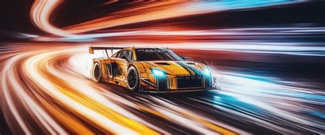 graphic colorful and very dynamic drawing of a racing car on the race