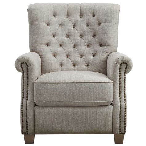 Better Homes And Gardens Tufted Push Back Recliner Beige Fabric