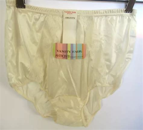 Vintage Vanity Fair Granny Panties Lace Mushroom Gusset Nylon Sz 5 Usa