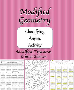 Classifying Angles Activity By Modified Treasures TPT