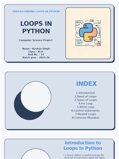 Presentation Loops In Python Pdf Control Flow Programming Paradigms