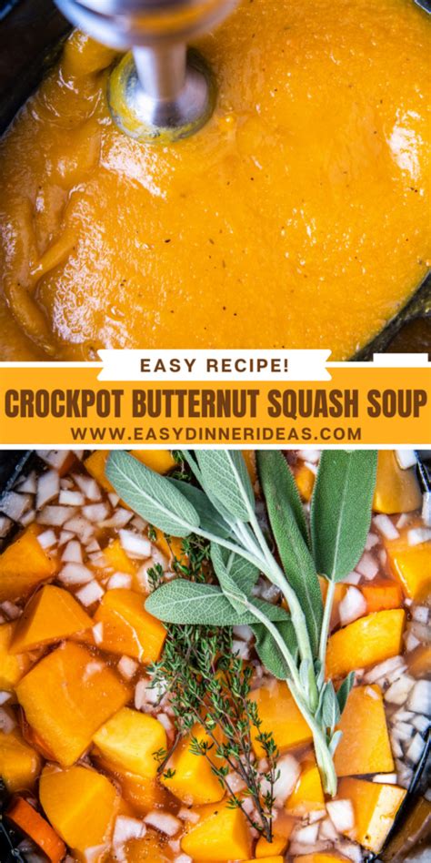 Crockpot Butternut Squash Soup Easy Dinner Ideas