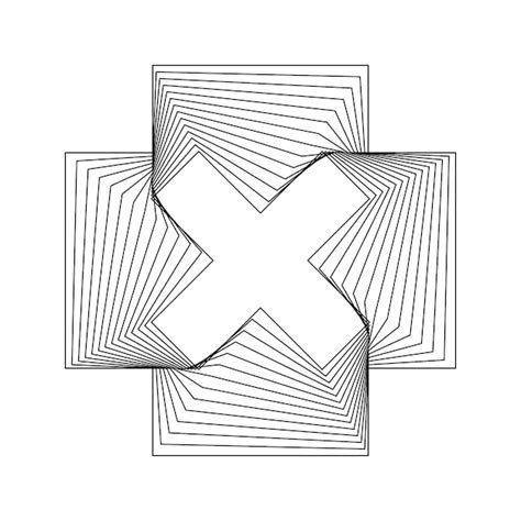 Premium Vector Geometric Fractal Cross Shape