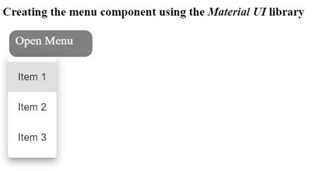How To Create Menu Item Component In Reactjs