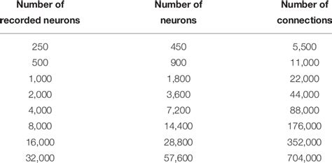 Overview On The Network Model Sizes Used For The Computational Time Download Scientific Diagram
