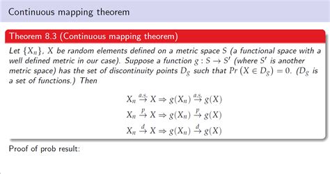 Solved Continuous Mapping Theoremtheorem 83 Continuous