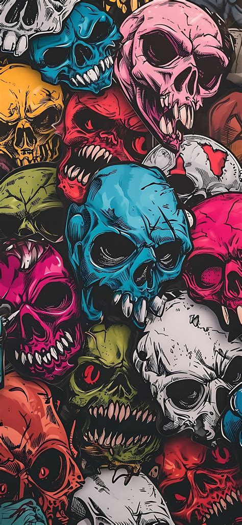 Colorful Skulls Wallpaper Skull Hd Wallpaper Skull Graffiti