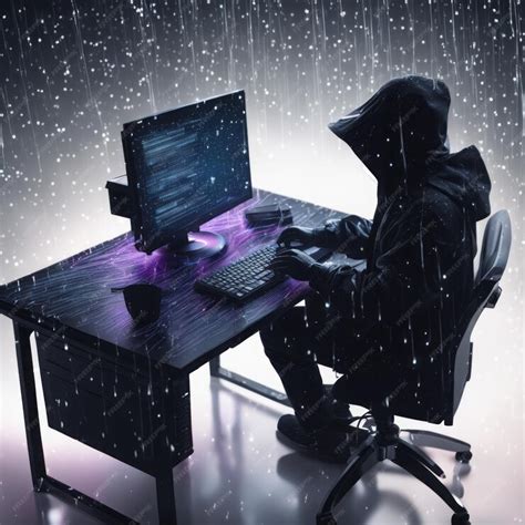 Premium Ai Image Hacker In A Hood Hacker In The Hood Hacker In His