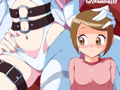 Rule 34 2girls Angewomon Belt Blush Brown Eyes Brown Hair Clothed Digimon Digimon Species