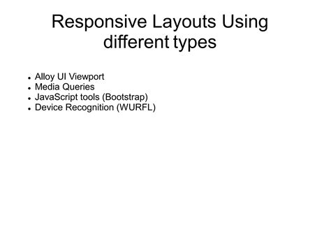 Responsive Layouts By Maqbool Ppt