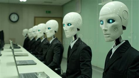 Automation Worker Concept With 3d Rendering Ai Robot Working In Smart