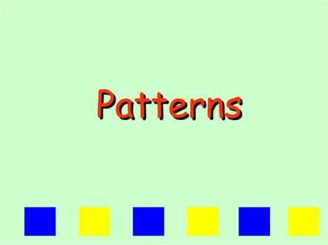 Repeating Patterns 1 Ppt