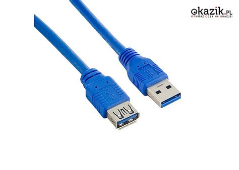 4world Kabel Usb 3 0 Am Af 1 8m Niebieski