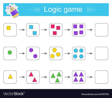 Logic Game Iq Training Test Royalty Free Vector Image