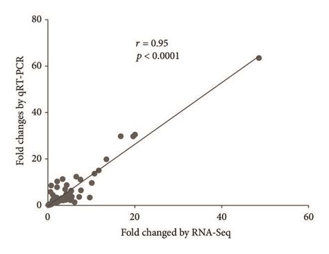 Correlation Of Gene Fold Changes Between RNA Sequencing RNA Seq And Download Scientific