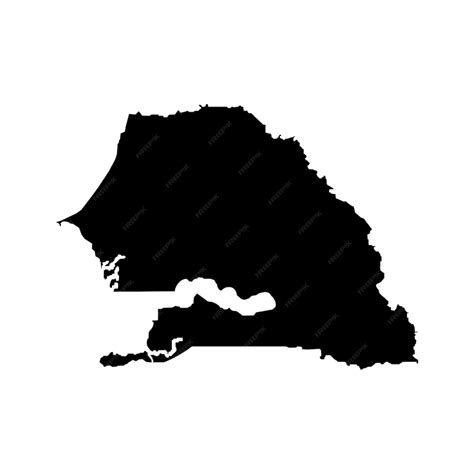 Icono Del Mapa De Sinegal Vector Premium