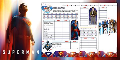 Free 👉 Superman Worksheet Maths Code Breaker Ages 7 9 Twinkl