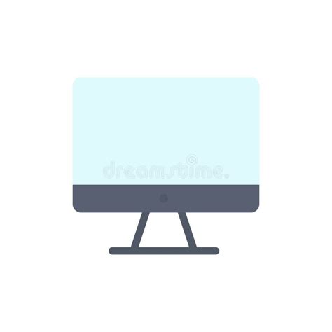 Computer Monitor Screen Hardware Flat Color Icon Vector Icon Banner