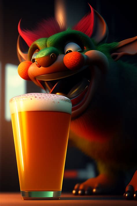 Lexica An Ugly Deformed Troll Laughing In A Drunken Stupor As He