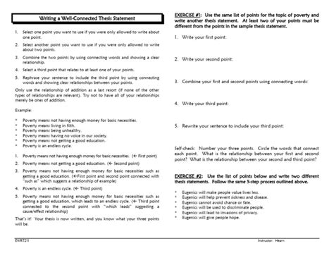 Ewrt1a Thesis Statements Pdf Poverty Poverty And Homelessness
