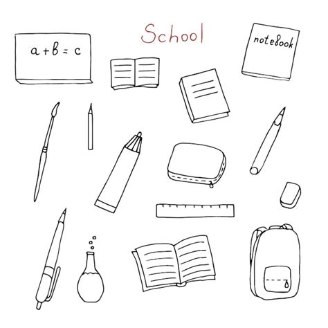 Premium Vector Education Set Vector Illustration Hand Drawing Doodles