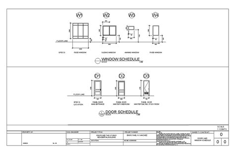 Windowfinals Window Schedule Scale 1 W1 W2 W3 W Specs Fixed Window