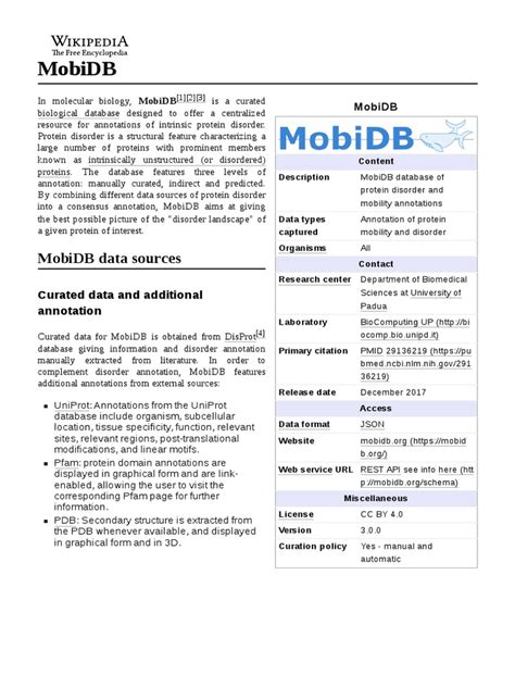 Mobidb Data Sources Pdf Protein Data Bank Protein Structure