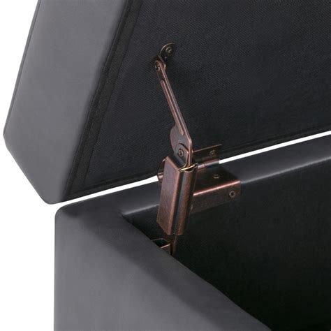 Leather Rectangular Storage Ottoman Designer Review And Photos