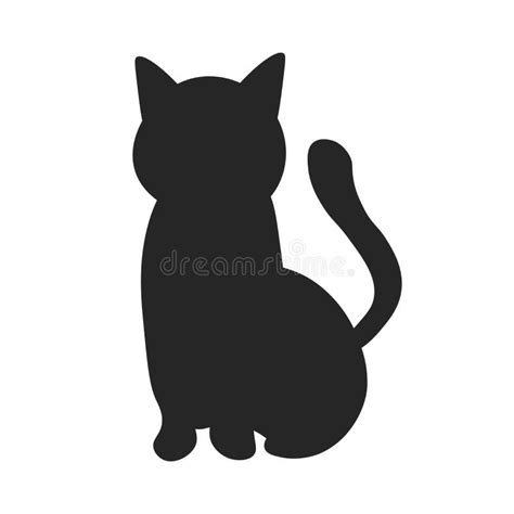 Cat Vector Icon Cat Silhouette Symbol Linear Style Sign For Mobile Concept And Web Design
