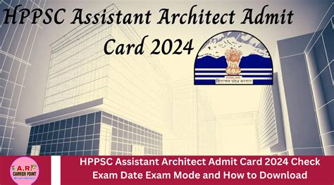 HPPSC Assistant Architect Admit Card AR Carrier Point
