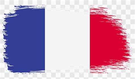 프랑스 국기가 있는 그런지 브러시 스트로크 수채화 그림 깃발 포스터 국기의 배너 스타일 수채화 그리기 투명한 배경에 격리된 벡터입니다 가리기에 대한 스톡 벡터 아트 및 기타