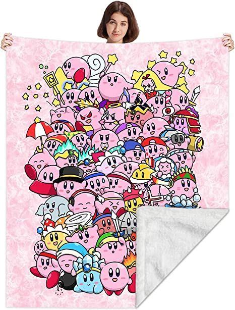 Quztww Kirby Blanket Fuzzy Soft Micro Fleece Ultra Fuzzy Blanket For Office Sofa Bed Living Room