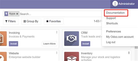 logging in to your odoo · gitbook
