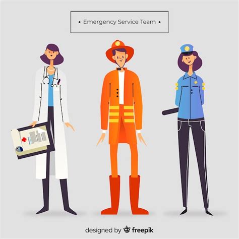 Equipo De Emergencia Vector Gratis